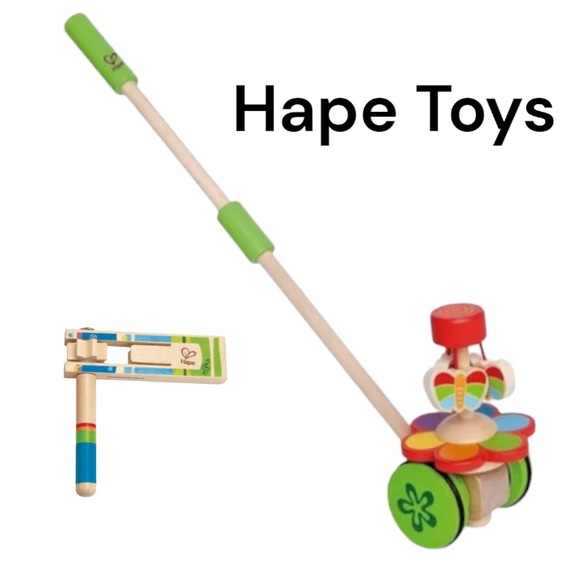 Hape | Toys | Hape Wooden Toys Dancing Butterfly Push Pull And Happy ...